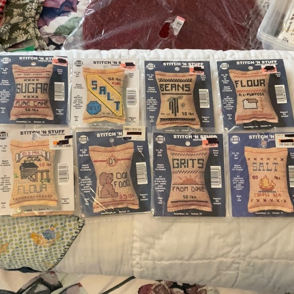 Accents | 8 New With Tags Stitch N Stuff Cross Stitch Kits Fridge ...